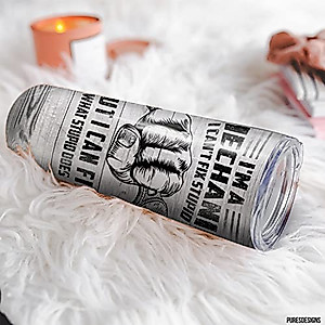 Mechanic Tools Box Motivational Car Love Funny Tumbler Cup Best Gift For Mens, Dad, Plumber Handyman - Double Wall Vacuum Thermos Insulated Travel Coffee Mug 20oz With Lid