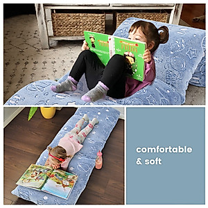 MeMoreCool Pillow Bed Floor Lounger Kids Floor Pillow Cover, Toddler Lounger Pillow Case, Large Floor Seating Boy & Girl Lounge Pillow Cover, Fold Out Floor Cushion Child Bed Lounger Cover, Queen