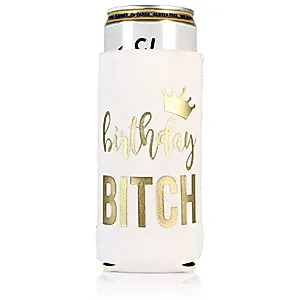 Bachelorette Slim Can Coolers (Birthday Bitch, 1)