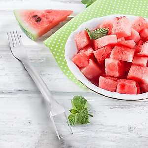 2 PCS 2-in-1 Watermelon Fork Slicer, Stainless Steel Watermelon Slicer Cutter Tool, Fruit Vegetable Cutting Fork for Family Parties Camping
