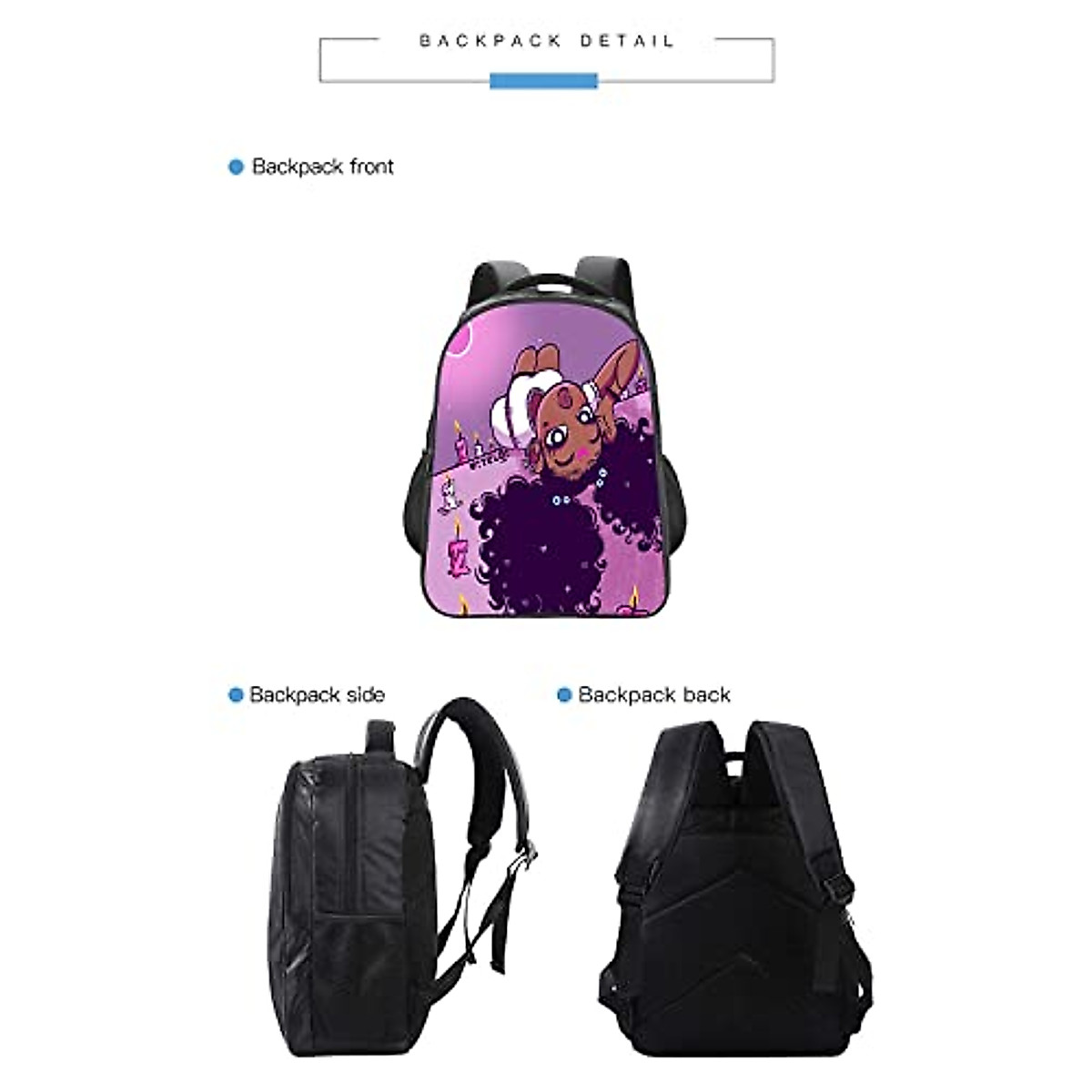 BIZHUDP African Girls Set school bag/crossbody bag/pen bag three-piece backpack for boys and girls…