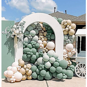 Dusty Green Balloon Garland Double Stuffed Olive Green Balloon Different Size Retro Mint Green Balloon Arch Kit for Birthday Wedding Baby Shower Bridal Shower Engagement Party Decor