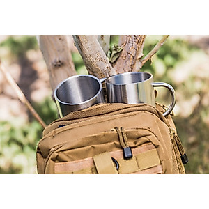 Camping Mug - Personalized Stainless Steel Camp Cup, Insulated, Double Wall for Coffee, Tea (Just Nature)
