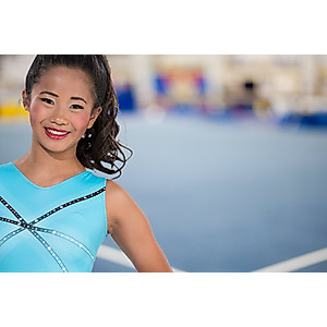 GK Glitz & Glam Gymnastics Leotard - Child Large,blue