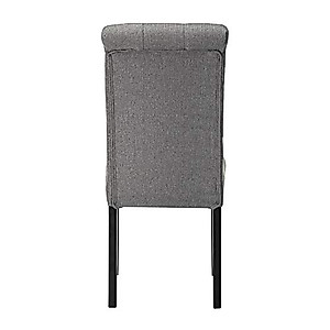 NOBPEINT Fabric Dining Chairs with Wood Legs Set of 2, Grey