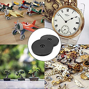 Jersvims 2Pcs 4 Inch Acrylic Cabinet Turntable Platter, Black Turntable Organizer Round Rotating Plate for Kitchen Pantry Cabinet Desk Rack Spice Cake Cookie Decorating