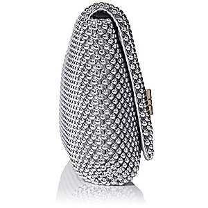 Jessica McClintock Trina Mesh Clutch, Silver