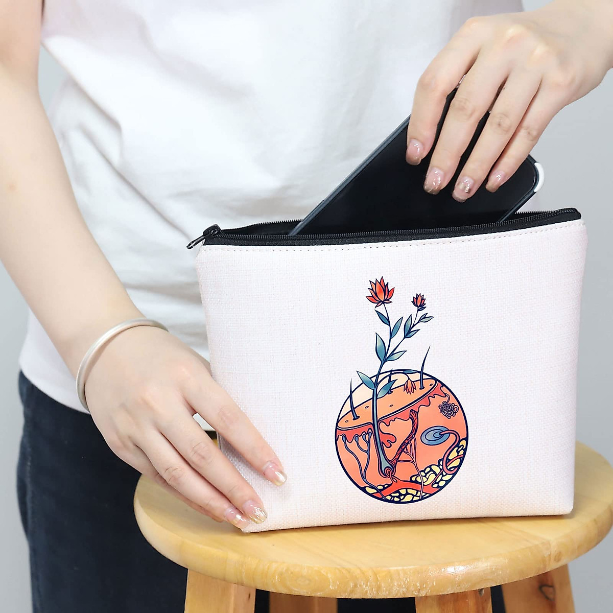 Dermatologist Cosmetic Bag Dermatology Student Graduation Gift SPF Is My BFF Makeup Zipper Pouch for Skin Doctor Dermatology Nurse (SPF)