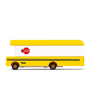 Candylab Toys - CANDYCAR® World Collection - Premium Handcrafted Wooden Car Toy - School Bus