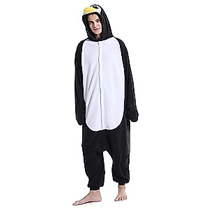 Adult Penguin Pajamas One Piece Halloween Christmas Cosplay penguin Costume Animal Homewear Sleepwear For Women Men