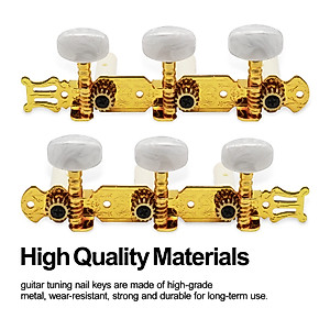 SAPHUE A set of 1R1L Gold Classical Guitar Tuning Pegs Keys Tuners Machine Heads