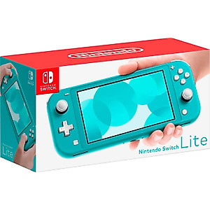 GALLIUMPI Newest Nintendo Switch Lite - Turquoise Game Console, 5.5” LCD Touch 1280x720 Screen, Built-in +Control Pad, WiFi, Bluetooth 10-in-1 Bundle