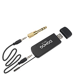 USB Wireless Microphone, Computer UHF Dual Handheld Dynamic Mic System with USB Receiver, 100ft Range for Home Singing, Karaoke, PC,TV,Active Speaker