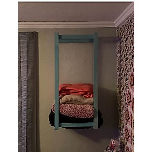 Teal Blanket Rack Quilt Rack Towel Storage 36"