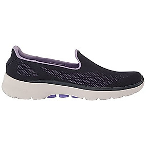 Skechers Women's GO Walk 6-Cosmic Force Sneaker, Navy/Lavender, 7.5