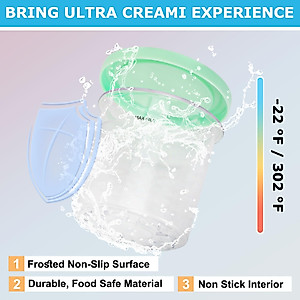 Soobool For Ninja Creami Pints and Lids - 2 Pack, Compatible with Ninja NC301, NC300, NC299AMZ Series Ice Cream Makers, 16 OZ for Ninja Creami Containers Dishwasher Safe (Blue Green)