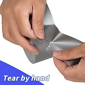Oleitodh Silver Heavy Duty Duct Tape Bulk 12 Pack -2 inch 60 Yards Each,Strong No Residue, All-Weather, Tear by Hand, Waterproof Gray Tape for Indoor Outdoor Use,Multi Purpose Home Repair