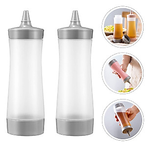 8 Pcs Squeeze Bottle Dressing Bottles Hair Dye Bottle Squeezy Sauce Bottle Hot Sauce Bottle Cookie Containers with Lids Salad Bottle Squeeze Honey Bottle Ketchup Mustard Plastic