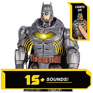 DC Comics, Battle Strike Batman 12-inch Action Figure, 5 Accessories, 20+ Sounds, Collectible Kids Toys for Boys and Girls Ages 3 and Up