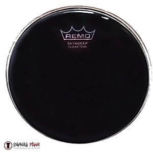 Remo DX-Series Skyndeep Clear Tone Doumbek Darbuka Drumhead - Black Smoke Graphic, 8.75"