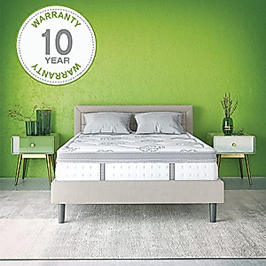 Classic Brands Gramercy Cool Gel Memory Foam and Innerspring Hybrid 14-Inch Euro Pillow Top Mattress | Bed-in-a-Box California King