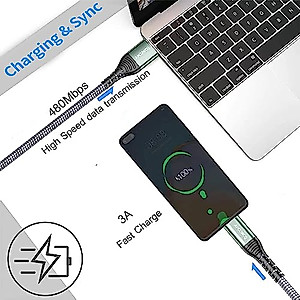 APCUWCQ Extra Long USB C Charger Cable 16.5ft/5M,PS5 Controller Cable,USB C Cable Braided for Samsung Galaxy S10/S9/S8 Plus,Note 10 9 8,PS5,LG V30 V20 G6 G5,Moto PS5 Controller,Box Series etc