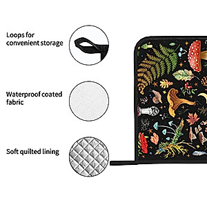 Mushroom Pot Holders Sets, Kitchen Potholders for Cooking Baking BBQ Grilling (2-Piece Sets)