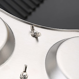 Vamotto Vertical Spoon Rest Holder with Two Resting Dishes, Stainless Steel Soup Ladles Holders, Standing Spoon Racks for Hotpot Restaurant, Buffet, Fast Food Restaurant, Kitchen Decor Tool (Silver)