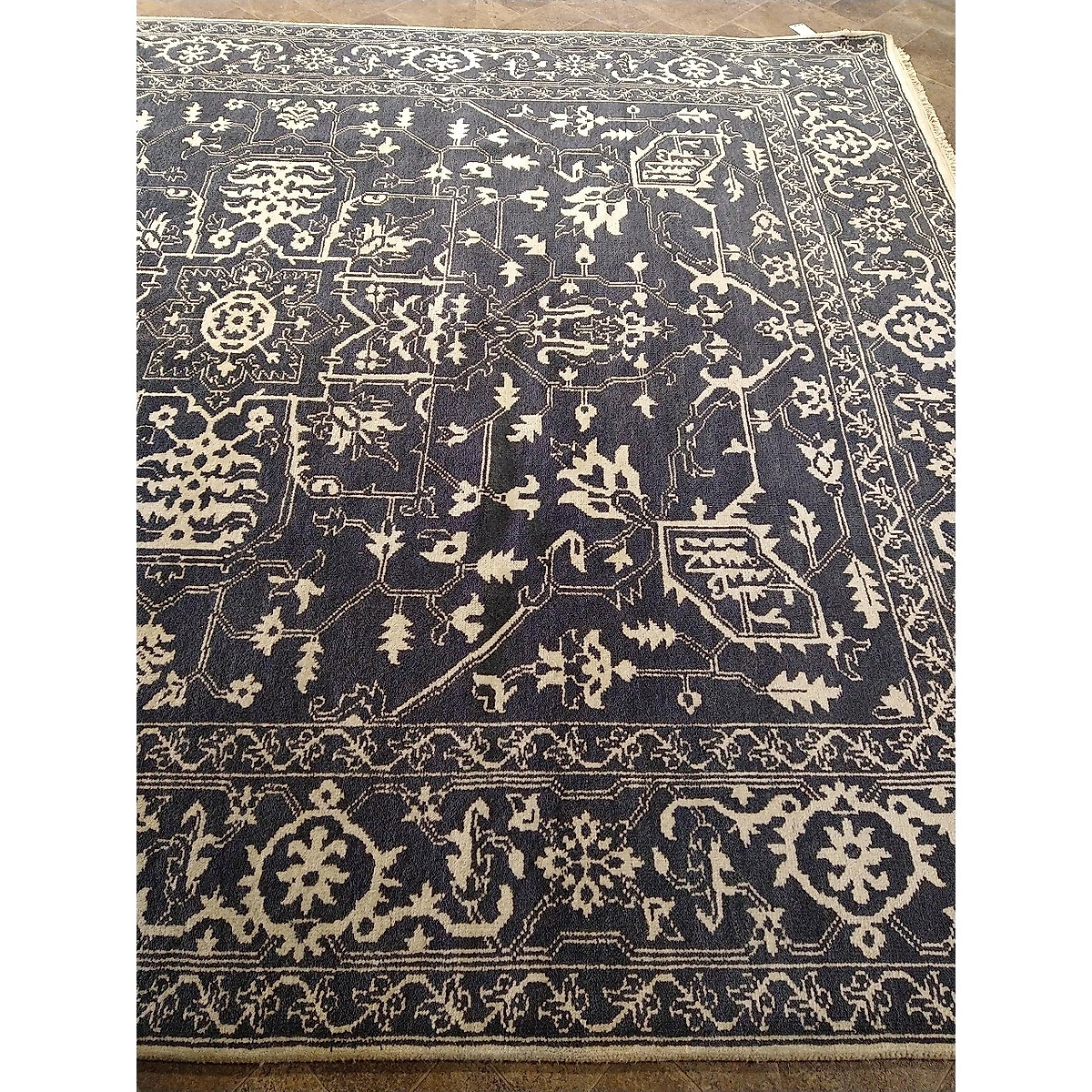 8' x 10' Gray New OUSHAK Rug Handmade Wool Capret#75795