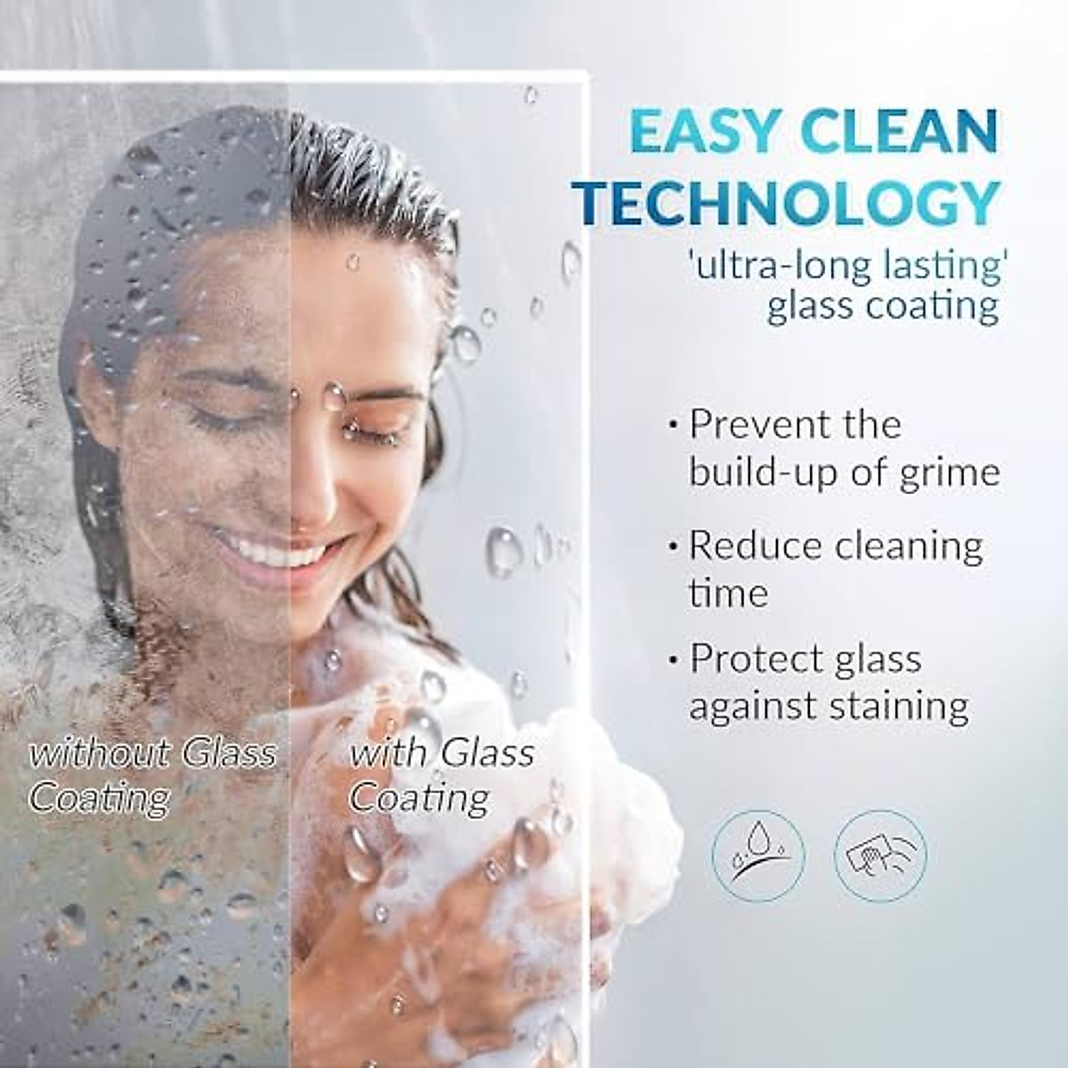 Jintop 72" W x 76" H Double Sliding Frameless Soft-Close Shower Door with Premium 3/8 Inch (10mm) Thick Tampered Glass,Bathroom Bathtub Doors W/ 4 Rollers and 2 Towel Bar Handles,Brushed Nickel