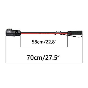 CERRXIAN 70cm 12AWG 2 Pin Male to SAE 2 Pin Quick Disconnect with Cap Power Industrial Circular Outdoor Waterproof IP67 Connector fit for Furrion,Solar Panel Suitcase,Forrest River RV Ports