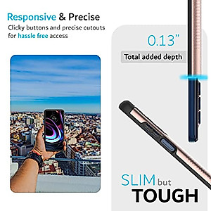 TUDIA DualShield Designed for Motorola Edge 5G UW Case/Moto Edge 2021 Case, [Merge] Shockproof Military Grade Slim Heavy Duty Tough Dual Layer Protection for Moto Edge 5G UW Case - Rose Gold