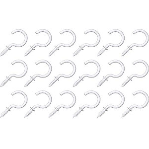 ARROW 160381 1-1/4" Cup Hooks (Pack of 18),White