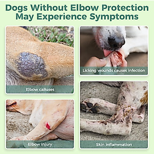 KISFLY Dog Elbow Brace Prevents Elbow Hygroma, Elbow Calluses, Arthritis, Dysplasia and Pressure Sores, with Reflective Material Makes Night Activities Safer- Right Leg L