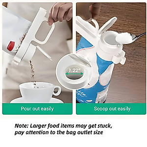 SEPSUMMER Food Sealing Clips, 6.7''Food Bag Clips with Pour Spouts, Bag Fresh-Keeping Clamp Sealer for Kitchen, Food Moisture-Proof Discharge Spout Plastic Bag Clip Kitchen Tools (3)