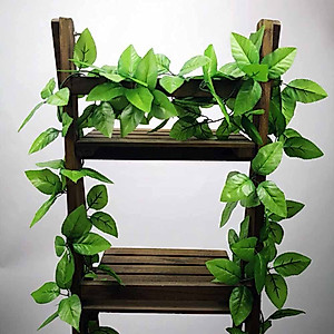 Umefly 3pcs 24 Feet Artificial Hanging Plants Fake Leaves Foliage Flowers Fake Ivy Plant Vine Greenery Garlands for Home Garden Wedding Garland Indoor Outside Decoration