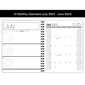 Dated Minimalist DayPlanner - 12 Monthly Calendar Overview, to-do Lists, Weekly and Daily Planning (8.5 by 11 inches), 2023-2024 Minimalist