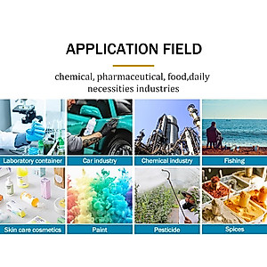 ASEVAT 34oz Plastic Lab Chemical Reagent Bottles, Square Sample Storage Container, Plastic Chemical Container Bottle with Anti-theft Cap, Wide Mouth Sample Sealing Storage Bottles (5Pcs)