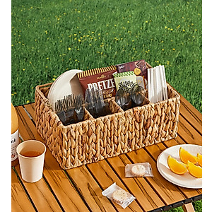 Berdeng Utensil Caddy, Utensil Basket for Table,Napkin and Utensil Holder, Silverware Caddy, Cutlery Holder, Utensil Holder for Party, Picnic Caddy for Plates and Utensils…