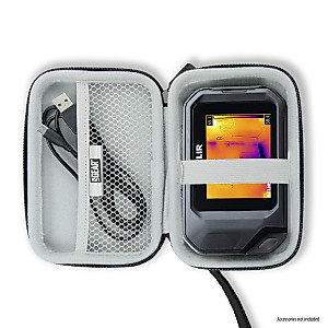 USA GEAR Thermal Imager Case - Hard Thermal Imager Carrying Case - Compatible with FLIR C5, FLIR C3, FLIR C2, Seek Reveal, Seek XR, Seek PRO, Seek Fastframe XR, and More Thermal Imagers - Black