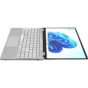 Lapbook 15.6" S15 Full HD Windows 11 Pro Laptop - 12GB RAM, 256GB Storage, Quad Core J4125 CPU, Fingerprint Reader, Backlit Keyboard, Thin Bezel, Num-Pad, Detachable Webcam, Dual-Band WiFi