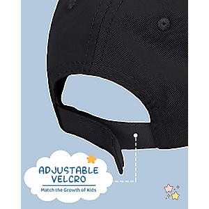 Century Star Toddler Baseball Hat Cotton Infant Baby Baseball Cap Adjustable Kids Toddler Hat for Boy Girls Baby Sun Hat Black 1-2 T