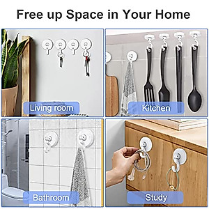 BPB Ceiling Hooks Wall Sidewall Adhesive Hook-10 Pack [No Drilling] Mounted Shower for Hanging Small Plants Towel Coat Bag Robe Clothes for Bathroom Bedroom Kitchen Door Hanger Decorations