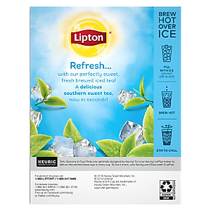 Lipton Iced Tea K-Cup Pods, Southern Sweet Black Tea, 24 Pods