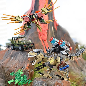 Mesiondy Building Blocks Toys Set 725 Pcs for Age 8 9 10 11 12 13 14 Years, Dinosaur Park World,Birthday Gifts for Boys and Girls……