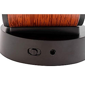 Treva 5" Aromatherapy Diffuser Fan - 2 Speed Air Flow - Faux Wood Design with Reusable Fragrance Pads - Portable USB and Battery Operated Personal Cooling Device