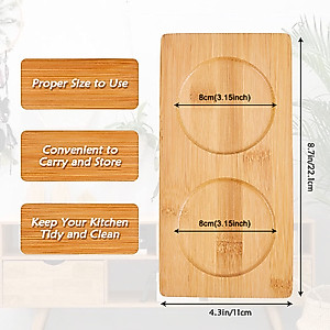 GORGECRAFT Salt and Pepper Mill Tray Wood Pepper Grinding Trays Bamboo Condiment Tea Serving Tray for Home Kitchen Coffee Bar