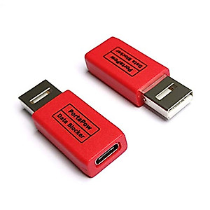 PortaPow USB-A to USB-C Data Blocker