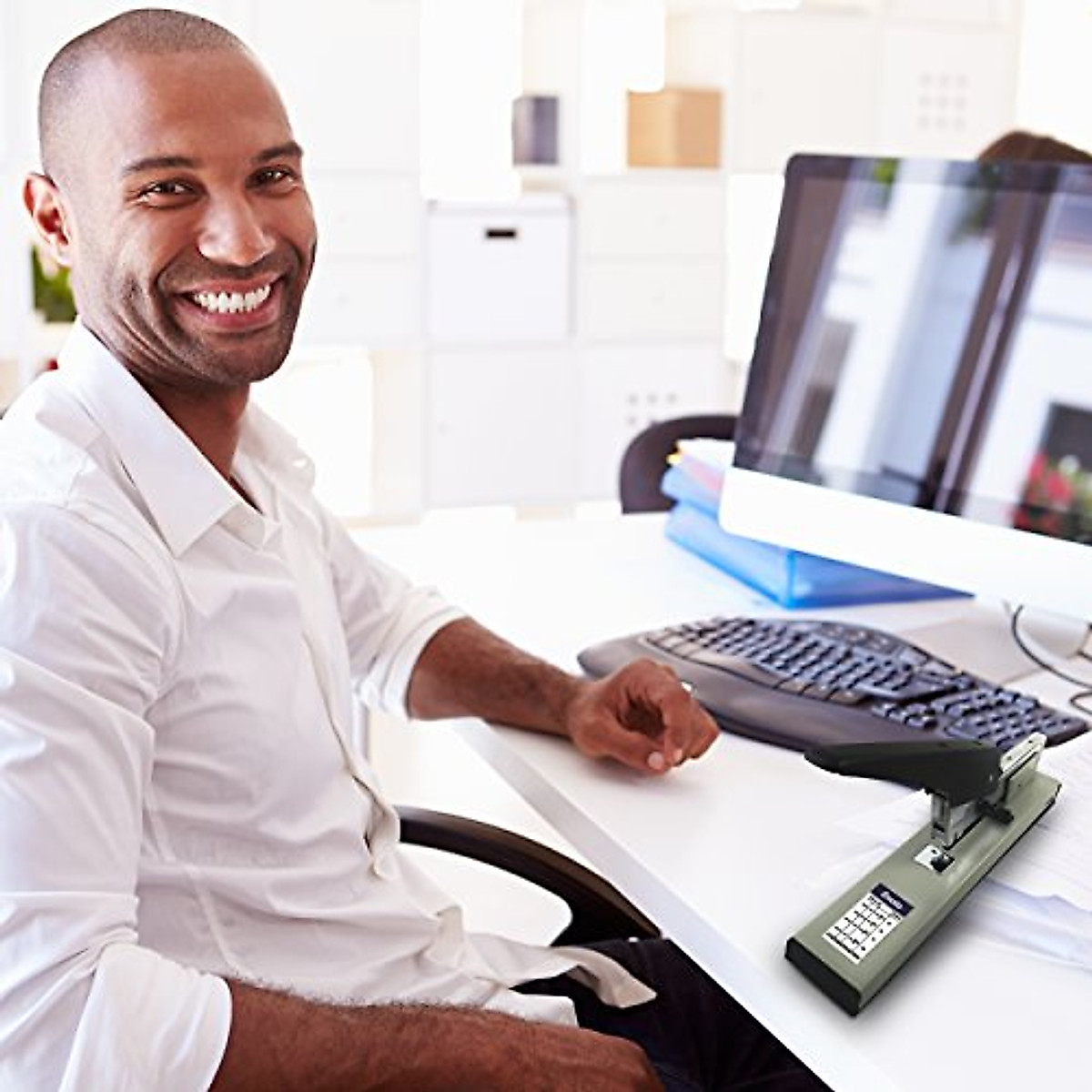 Onotio Heavy Duty 100 Sheet High Capacity Office Desk Stapler with 1000 Box Staples