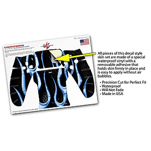 WraptorSkinz Skin Wrap compatible with Sony PS5 DualSense Controller Metal Flames Blue (CONTROLLER NOT INCLUDED)